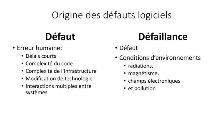 Quelle est la différence entre une erreur, un défaut et une défaillance ...