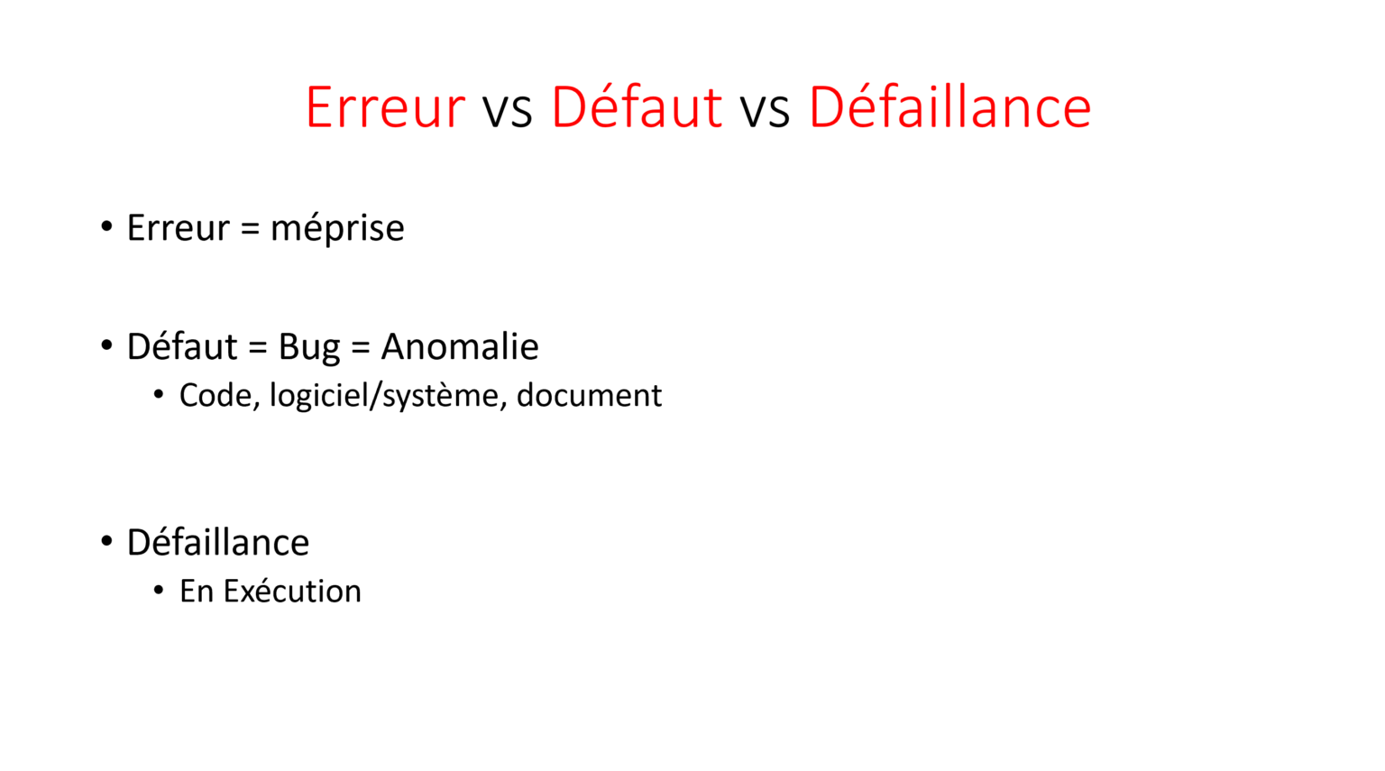 Quelle est la différence entre une erreur, un défaut et une défaillance ...