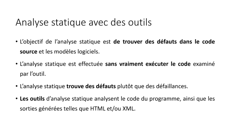 Comment réaliser une analyse statique - Test Academy